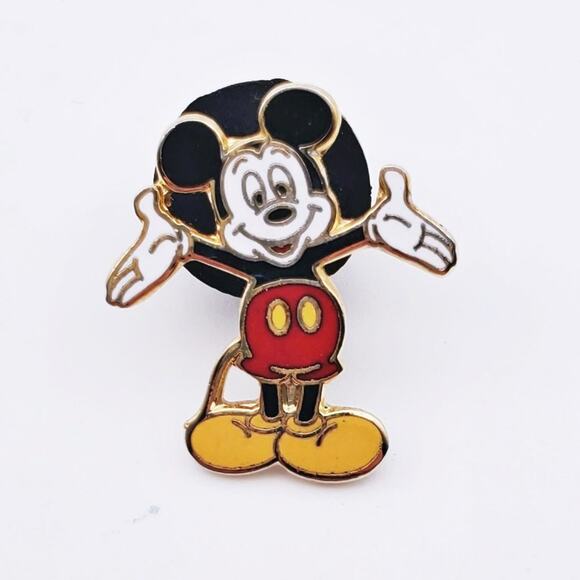 Disney | Jewelry | Disney Mickey Mouse Pin Arms Stretched Out Retired ...